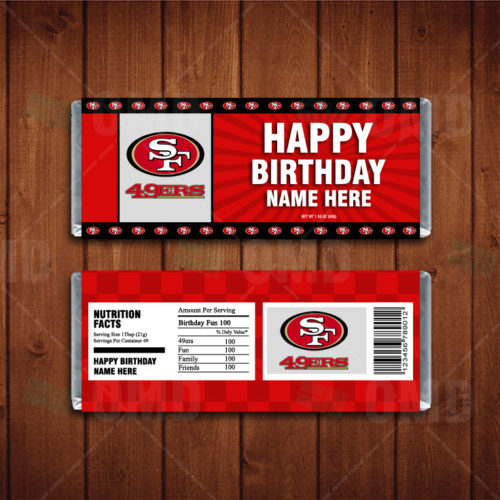San Francisco 49ers Ticket Style Sports Party Invitations Sports Invites