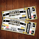 Seattle Mariners Ticket Style Sports Party Invitations – Sports Invites
