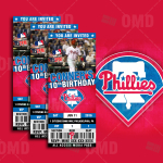 Philadelphia Phillies Baseball Sports Party Invitations – Sports Invites