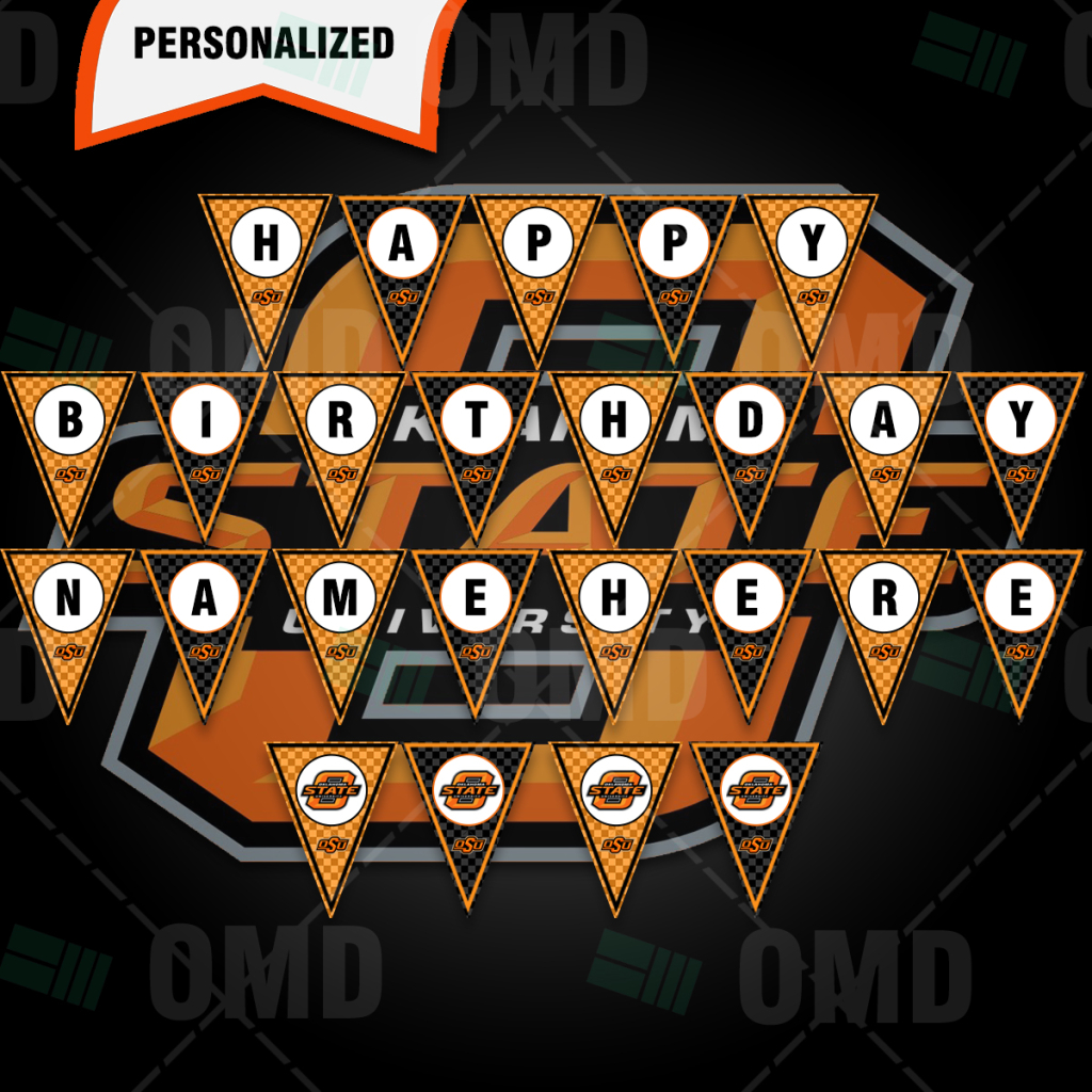 Oklahoma State Cowboys Party Pennant Banner – Sports Invites