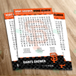 San Francisco Giants – Word Search Baby Shower Game – Sports Invites