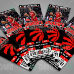 Toronto Raptors Ticket Style Sports Party Invites – Sports Invites